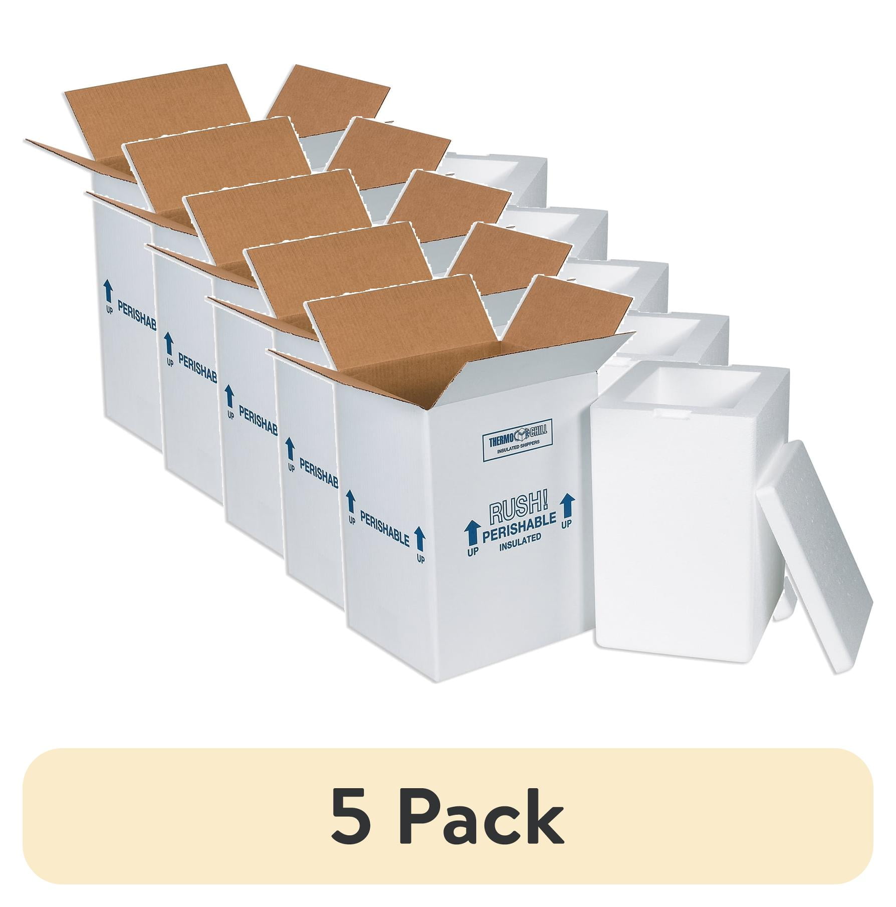 (5 pack) Partners Brand Insulated Shipping Kits, 8" x 6" x 12",1/each ...