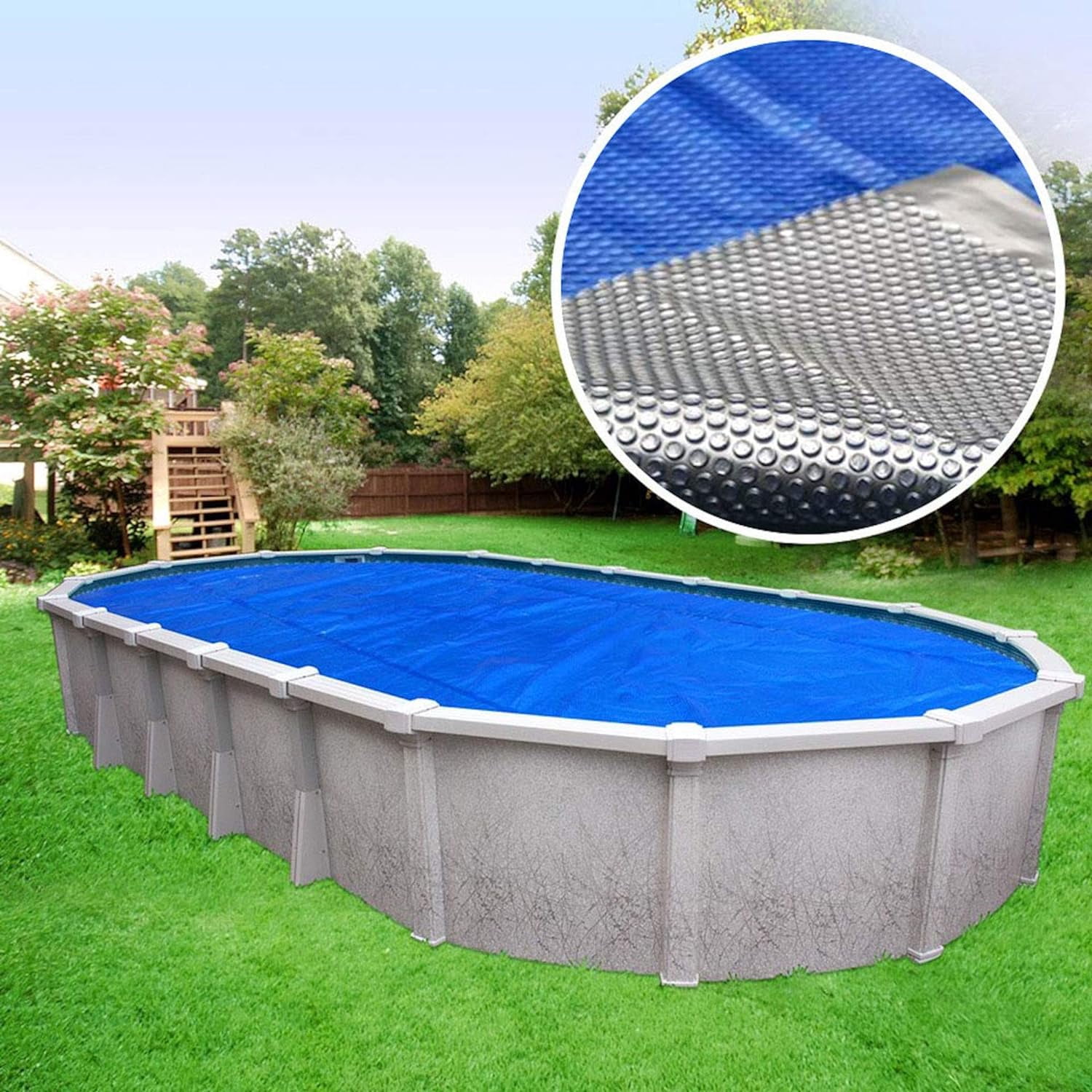 BOX-K Space Age Swimming Pool Solar Heating Cover, 12 x 24 Oval ...