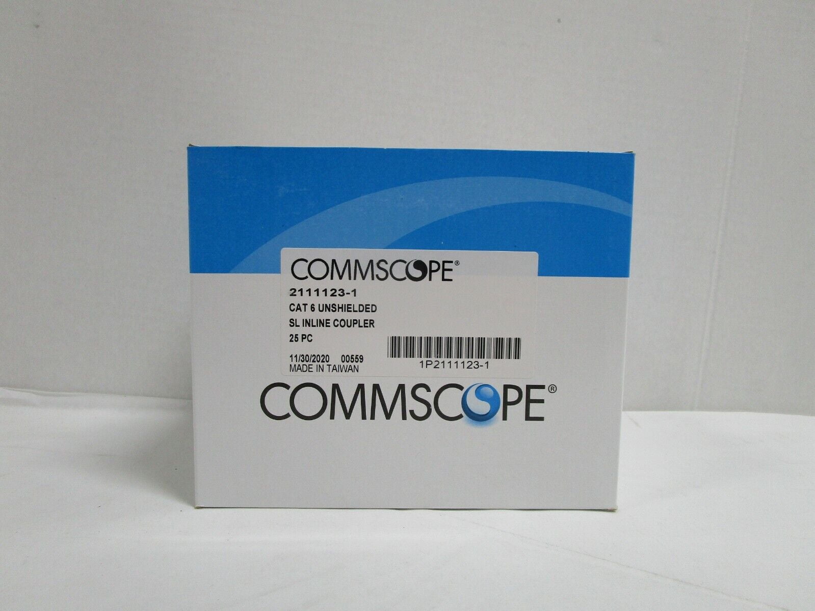 BOX OF 25 COMMSCOPE 2111123-1 SL INLINE COUPLER CAT6 UNSHIELDED BLACK ...