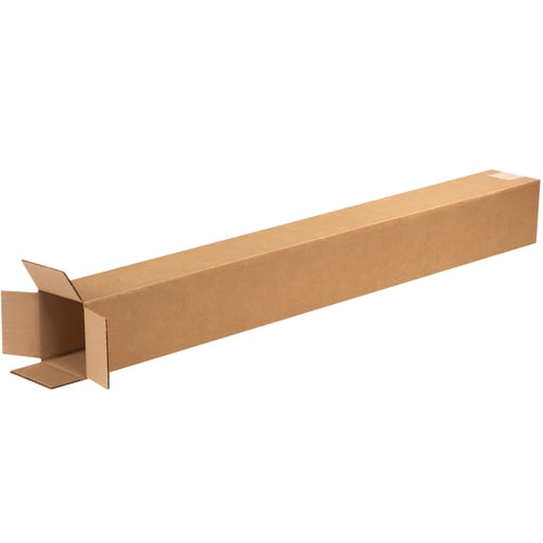 BOX USA 5536 Tall Corrugated Boxes,5"x5"x36",Kraft,PK25 - Walmart.com