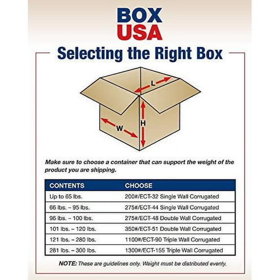 BOX USA 9x5x3 Corrugated Boxes, Small, 9L x 5W x 3H, Pack of 25 ...
