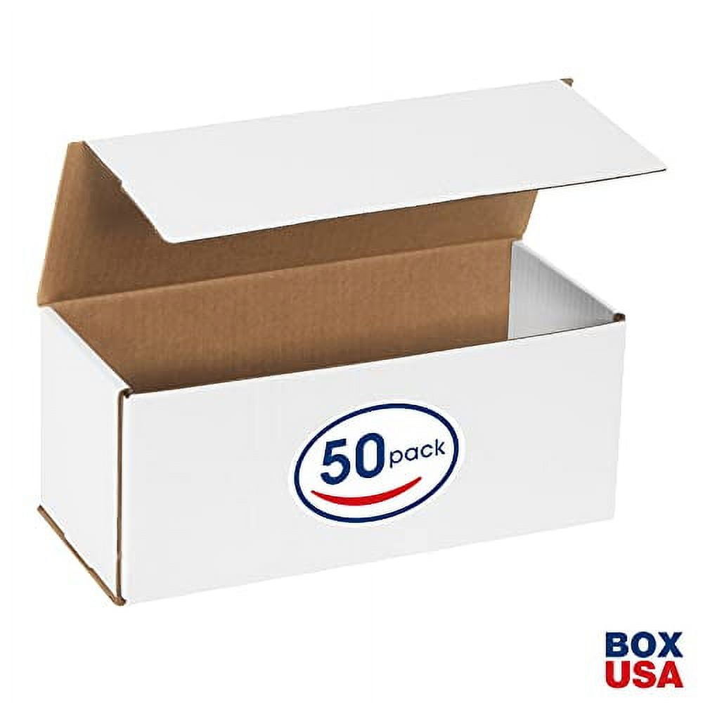 BOX USA BM1255 Corrugated Mailers, 12" x 5" x 5", White (Pack of 50 ...