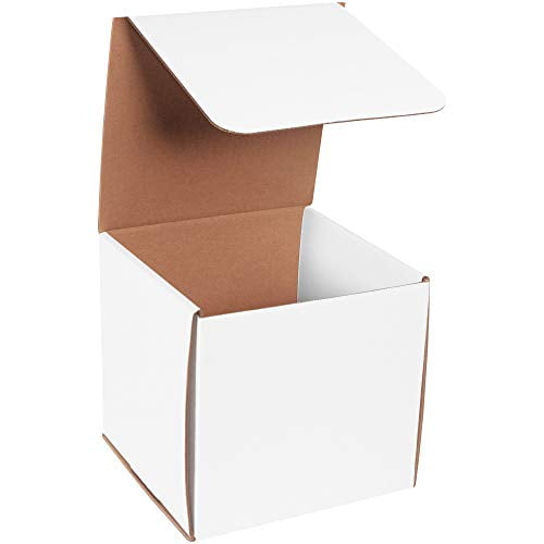 BOX USA Corrugated Cardboard Mailers, 8 x 8 x 8 Inches, Tuck Top One ...