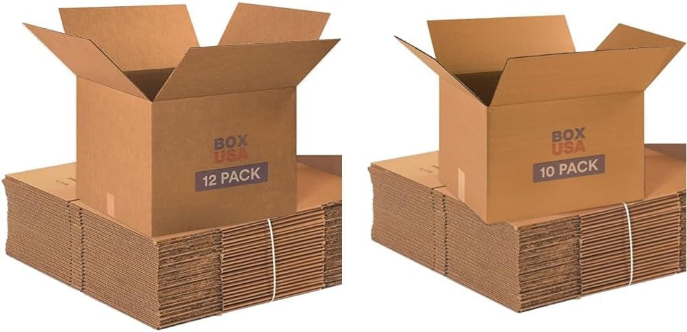 BOX USA Moving Boxes Medium 18"L x 14"W x 12"H 20-Pack | Corrugated ...