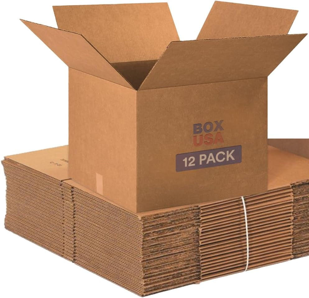 BOX USA Moving Boxes Medium 18"L x 14"W x 12"H 20-Pack | Corrugated ...