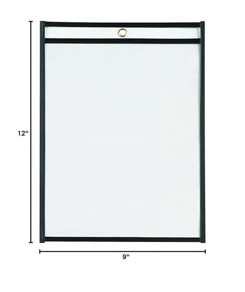 BOX USA Stitched Job Ticket Holders, Top Loading, 9 x 12", Clear with ...