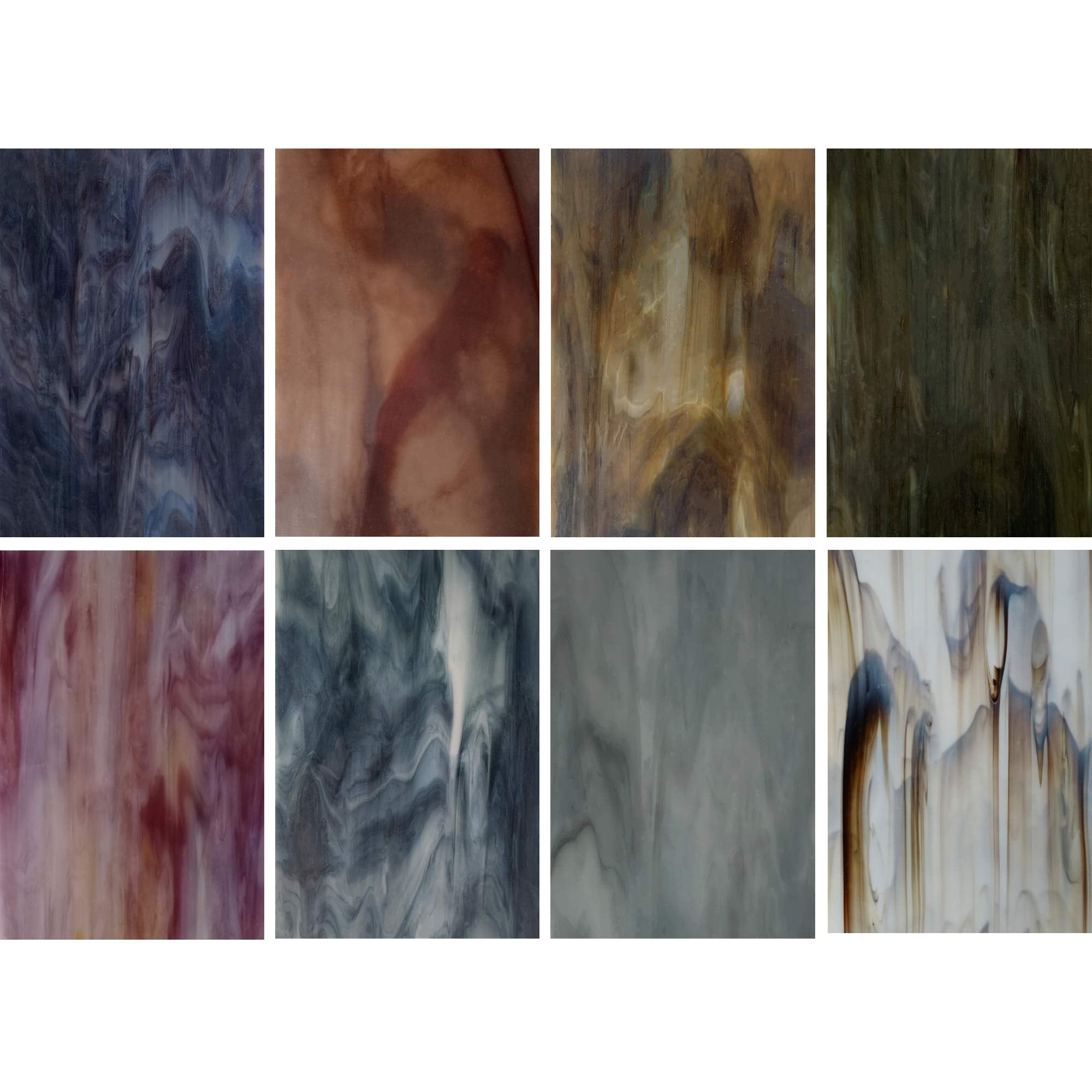 BOXCASA Stained Glass Sheets Variety Pack, 4x6 inch, Opaque, 8 Sheets ...