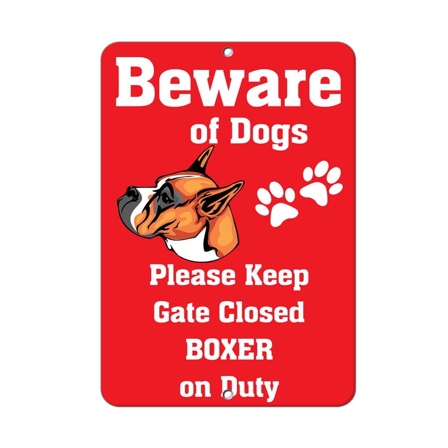BOXER DOG Beware of Fun Novelty METAL Sign Size: 8 x 12 Inch - Walmart.com
