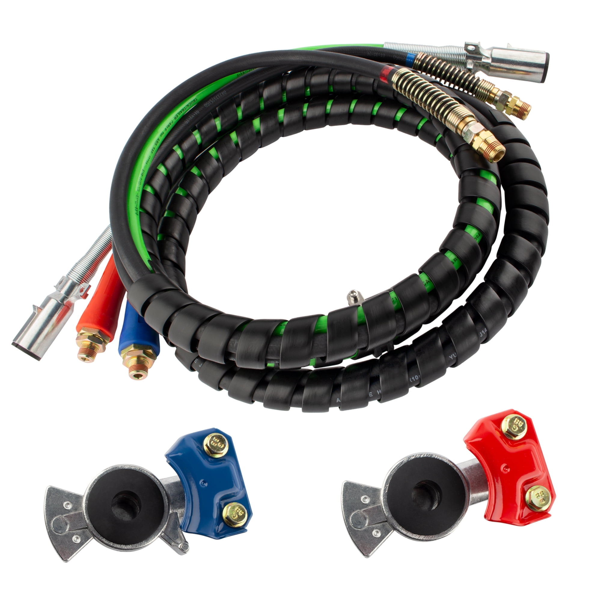 BOXI 15 Ft Length 3 in 1 ABS & Air Power Line Hose Wrap 7 Way ...