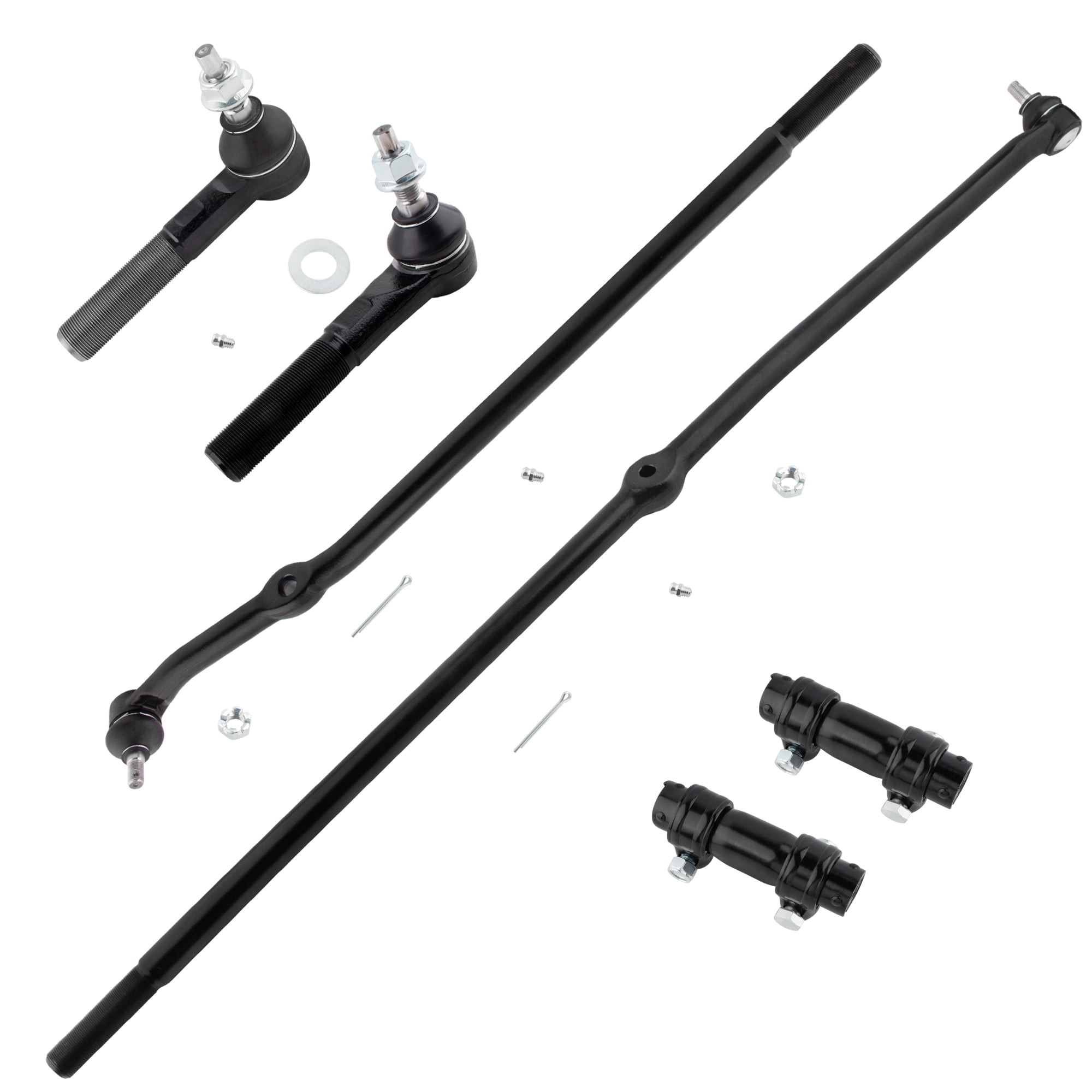 BOXI 6pc Front Inner & Outer Tie Rods + Drag Link Adjusting Sleeves Fit ...