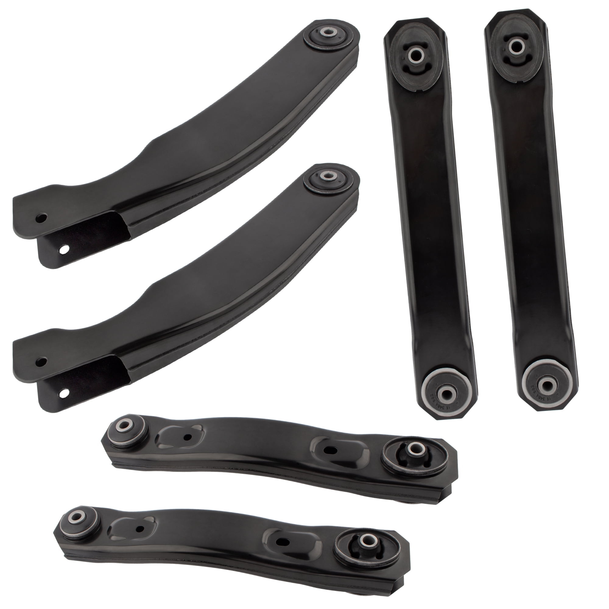 BOXI 6pcs Front Upper Lower Control Arms + Rear Trailing Control Arms ...