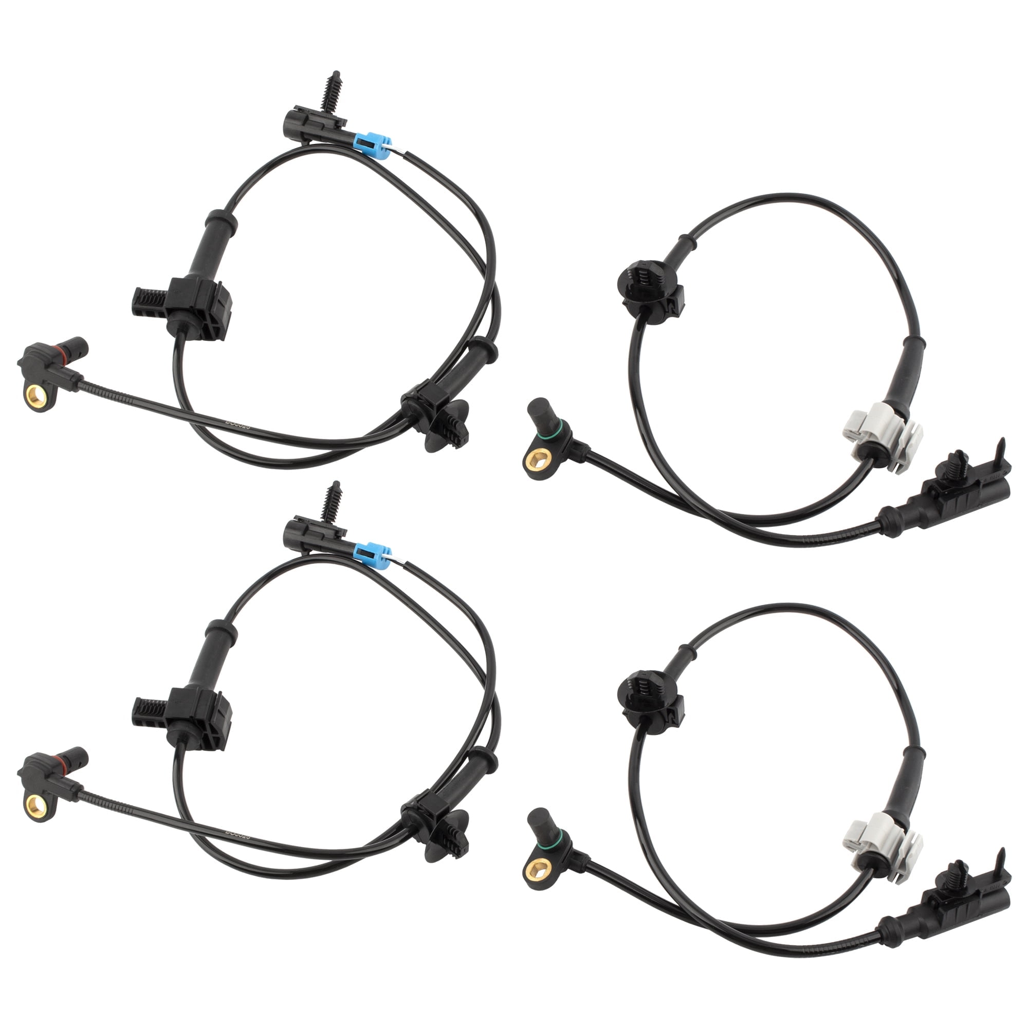 BOXI Qty(4) Front + Rear Left & Right ABS Wheel Speed Sensors Fit for ...