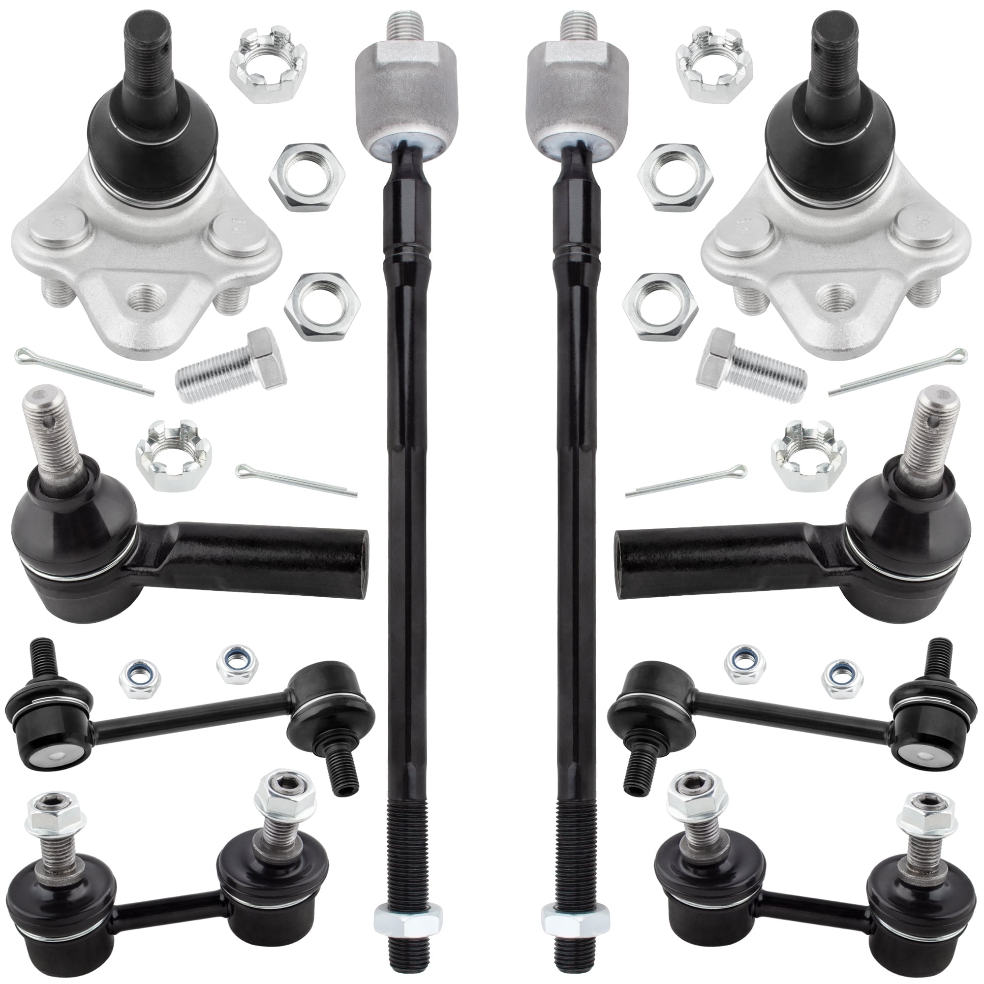 BOXI (Set of 10) Front Lower Ball Joints and Front & Rear Sway Bars and ...