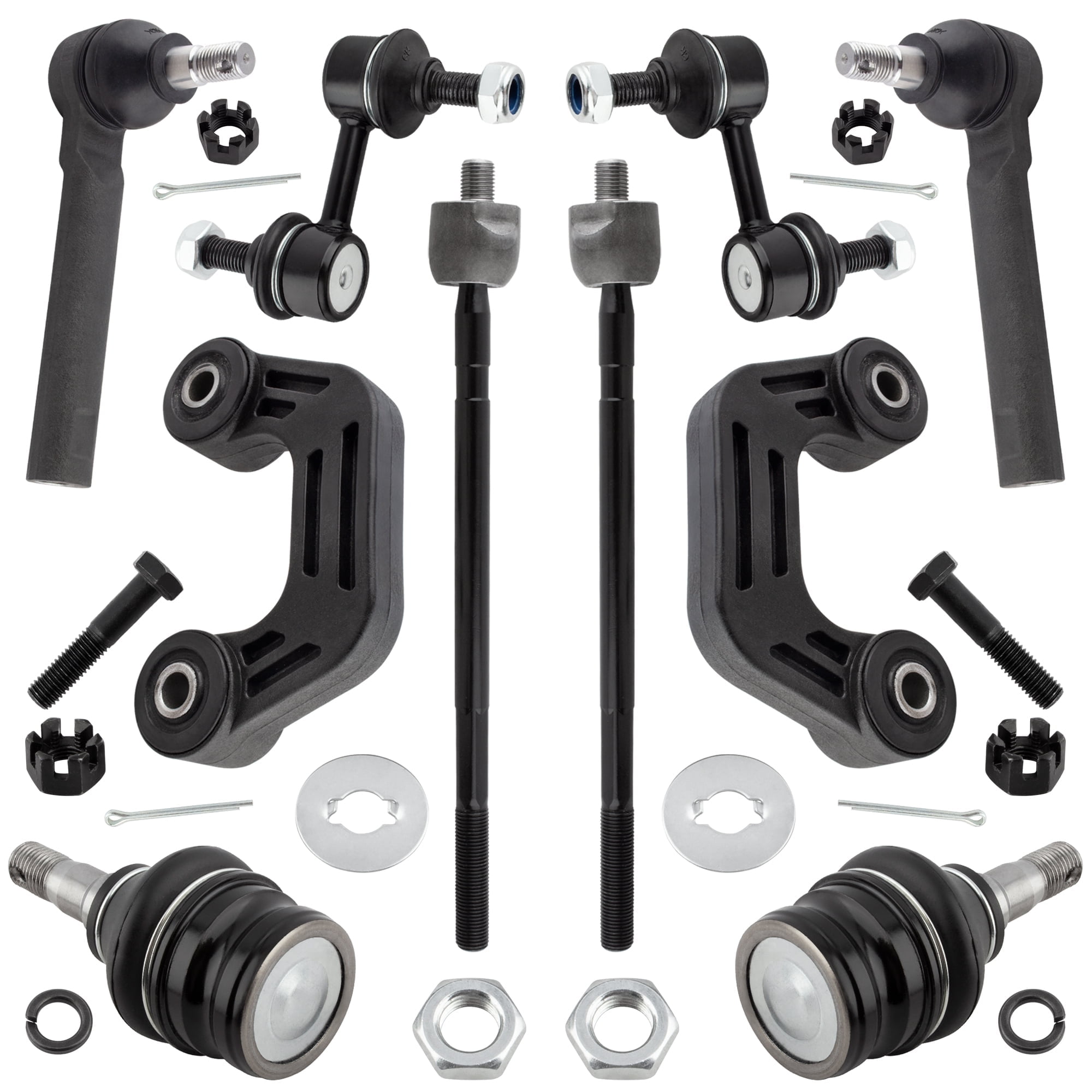 BOXI (Set of 10) Front & Rear Sway Bar End Links + Front Lower Ball ...