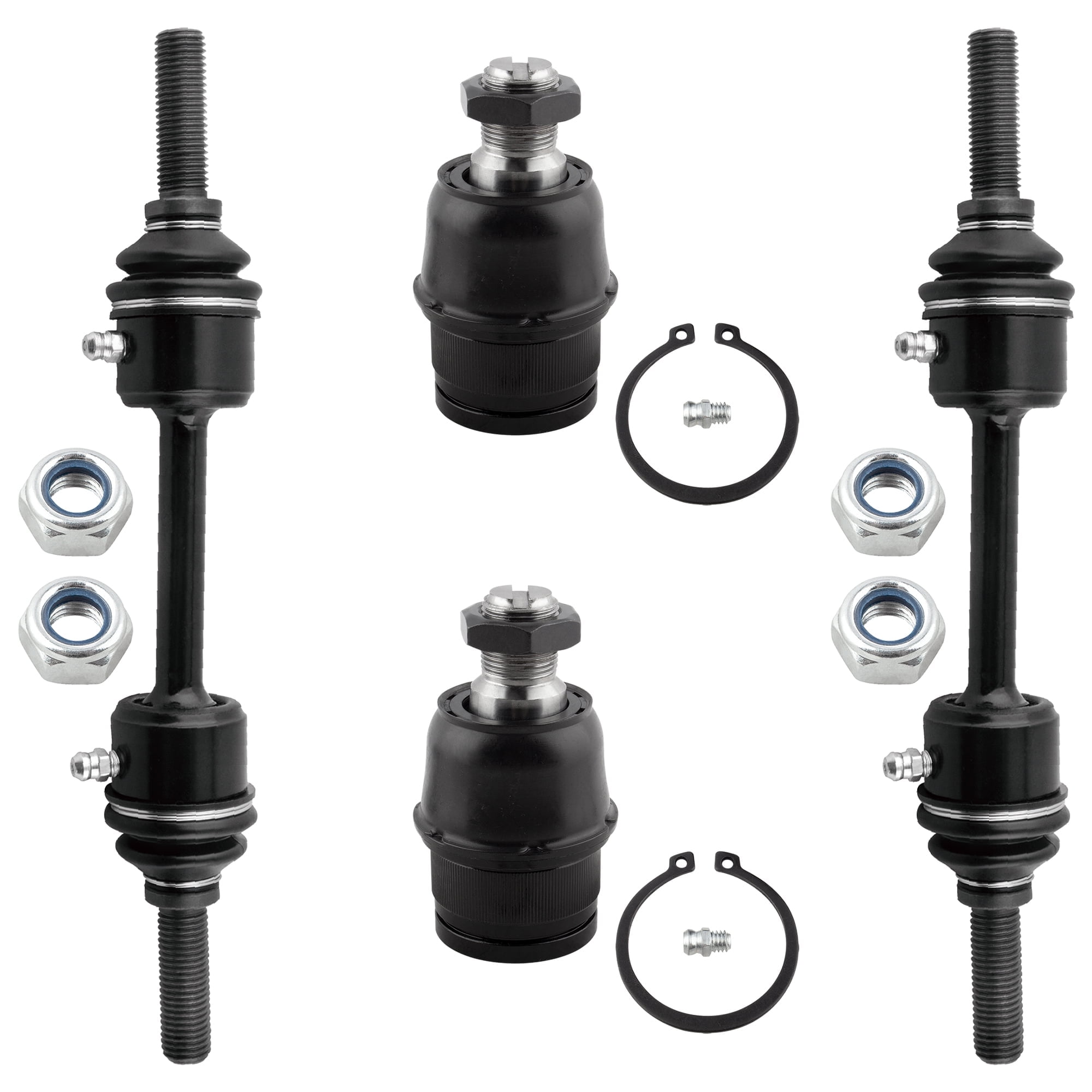 BOXI (Set of 4) 2x Front Lower Ball Joints + 2x Front Sway Bar End ...