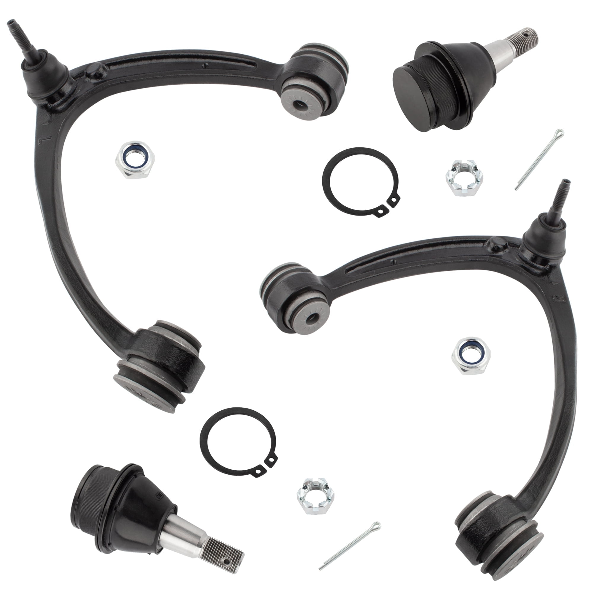 BOXI (Set of 4) Front Upper STEEL Control Arms Lower Ball Joints Fit ...