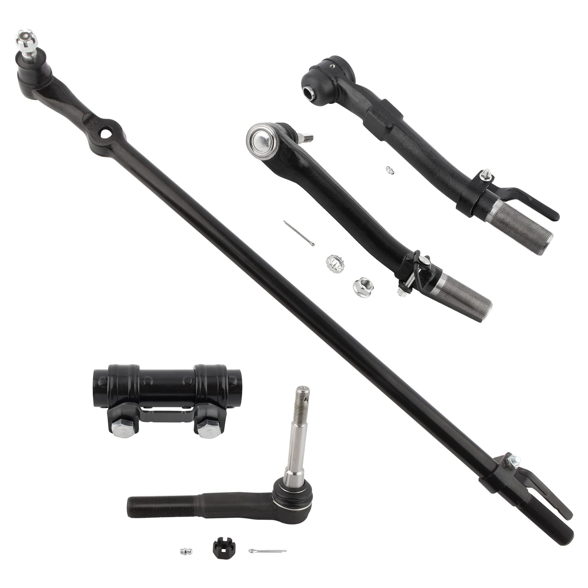 BOXI (Set of 5) Front Suspension Outer Tie Rods + Tie Rod Adjusting ...