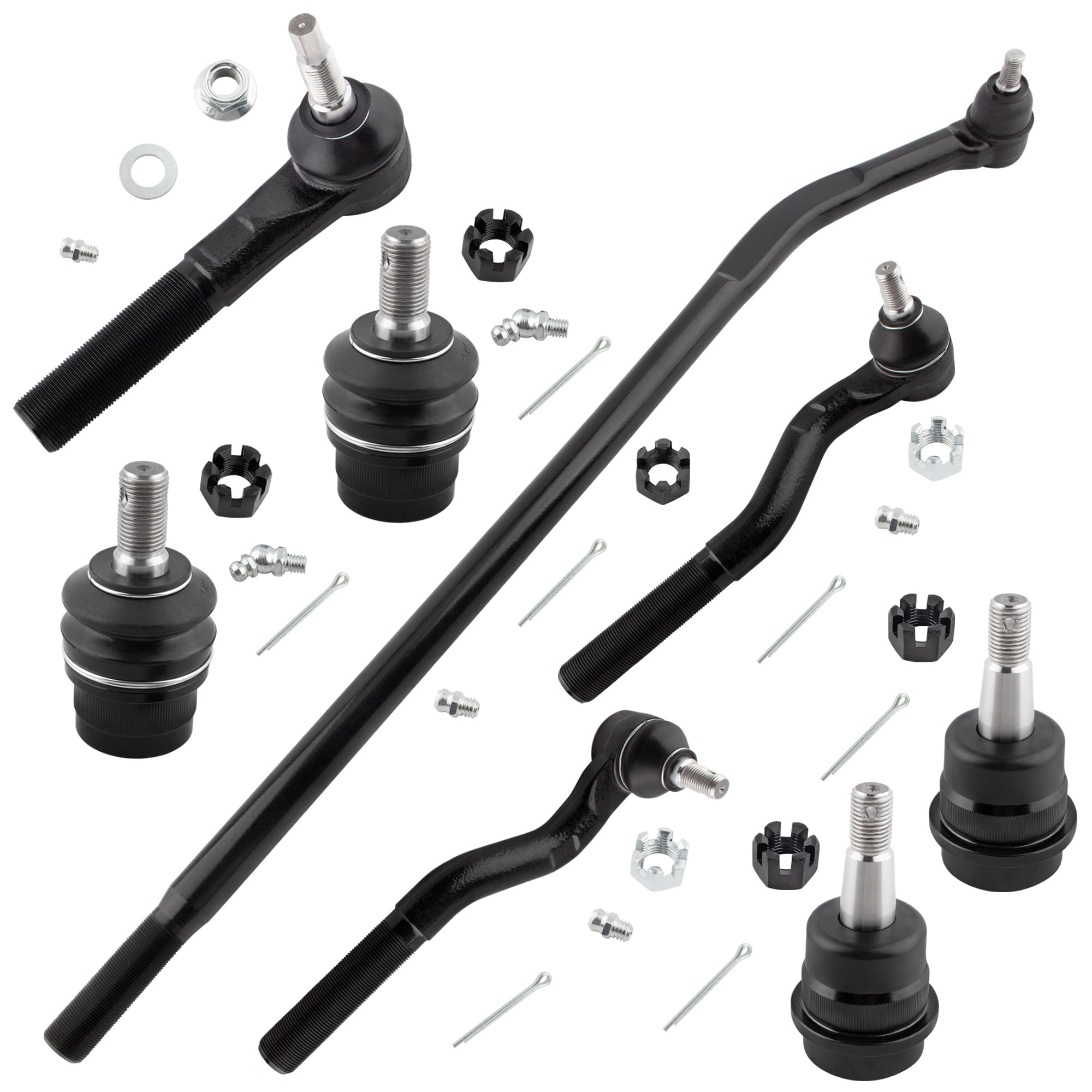 BOXI (Set of 8) Inner Outer Tie Rod Upper Lower Ball Joint Fit for Jeep ...