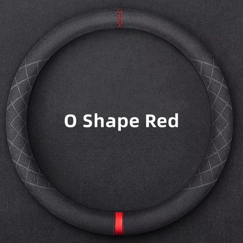 BOXIANG Car Steering Wheel Covers Cowhide Suede Steering Wheel Cover ...