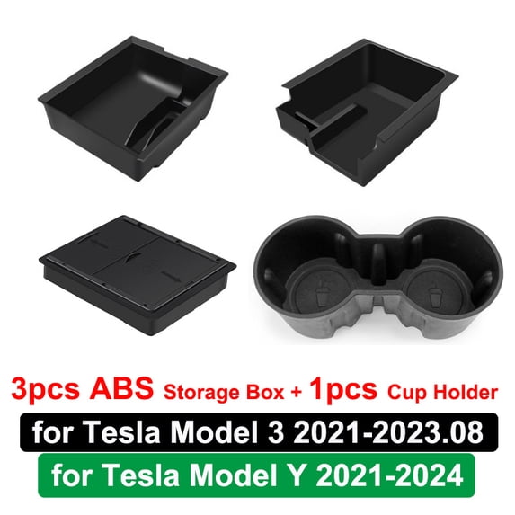 BOXIANG fit for Tesla Model Y 3 Center Console Storage Organizer Box ...
