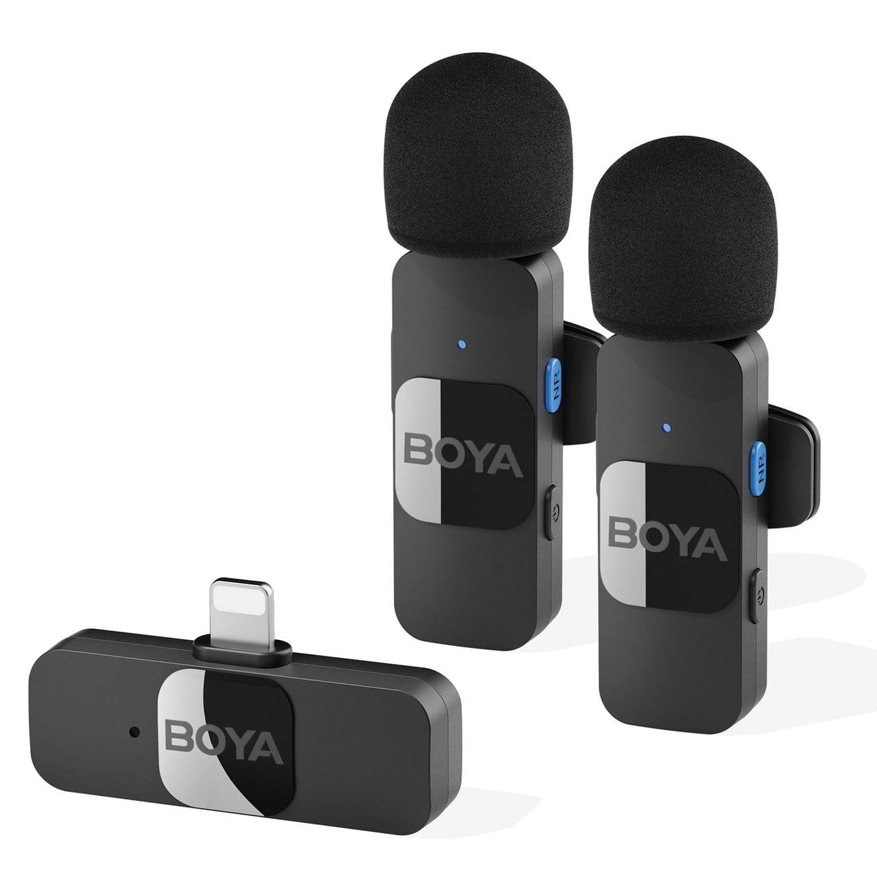BOYA Microphones,BY-V2 Wireless Clip-on Auto Smart Noise Auto Noise by ...