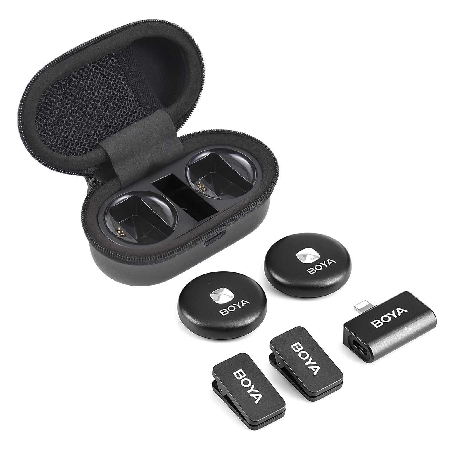 BOYA Wireless Microphone System Omic-D-B with Charging Box 1 Receiver 2 ...