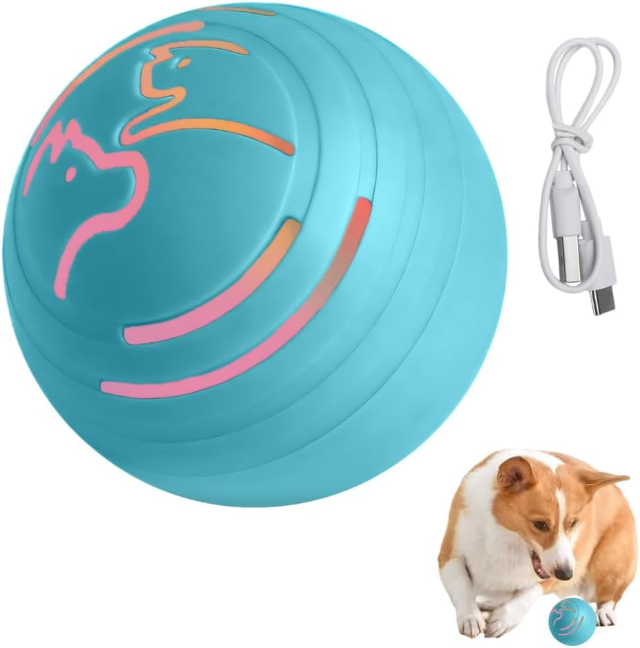 BOYOU Dog Jumping Ball, Detachable Automatic Moving Interactive Dog ...