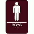 BOYS Restroom Sign - Styrene-Brown / White (2 Units) - Walmart.com