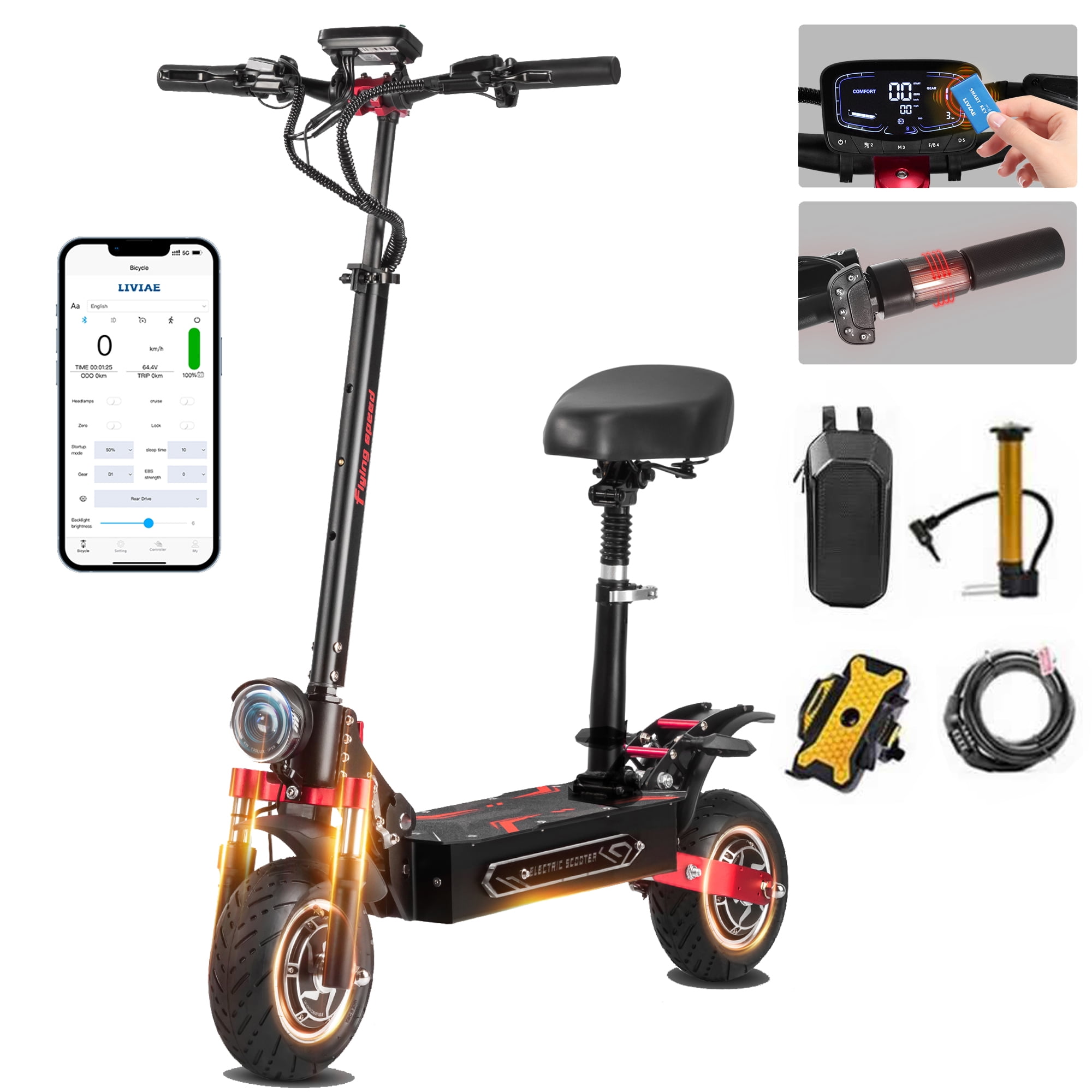 BOYUEDA Q7 Pro MAX 3200W Dual Motor Electric Scooter for Adults,45 MPH ...