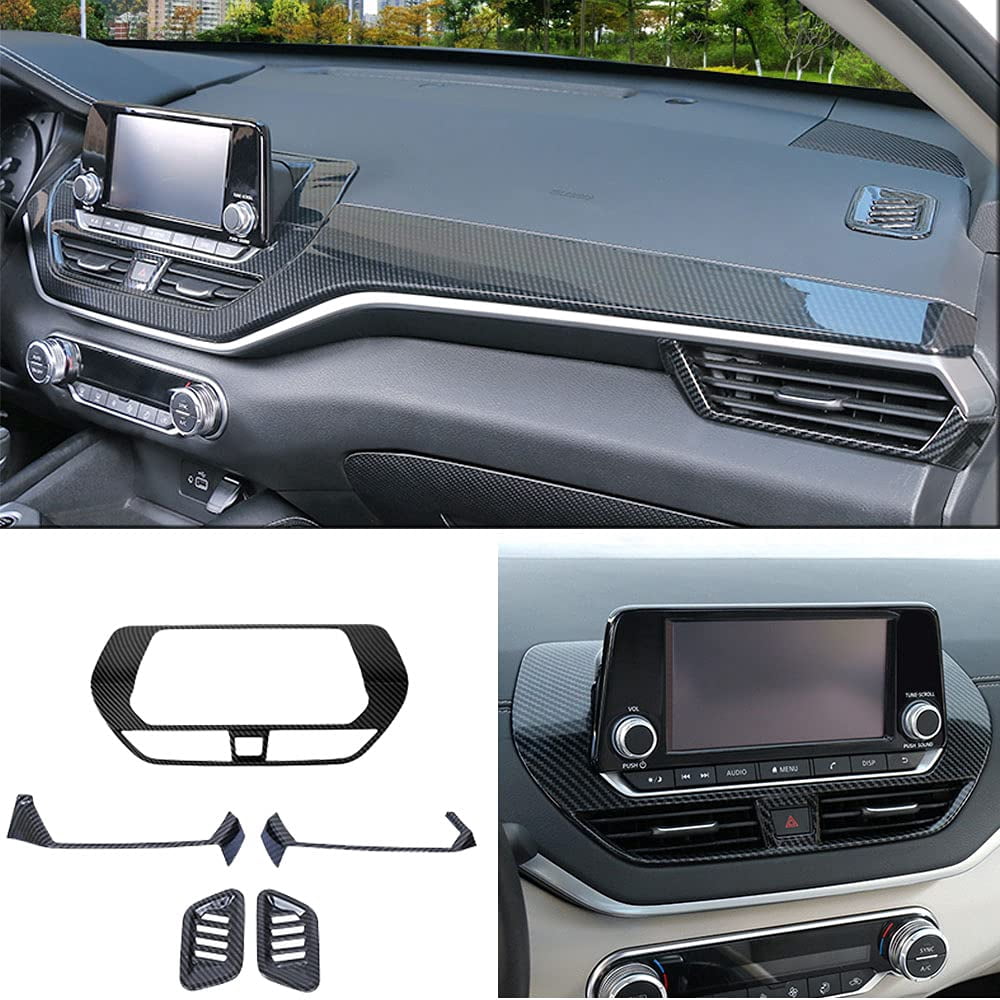 BOYUER 5PCS ABS Carbon KEF16 Fiber Navigation Panel Upper Air Vent ...