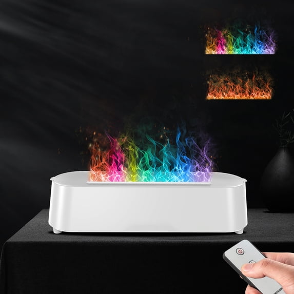 BOZLUN Colorful Flame Fire Diffuser Humidifier with Remote Control ...