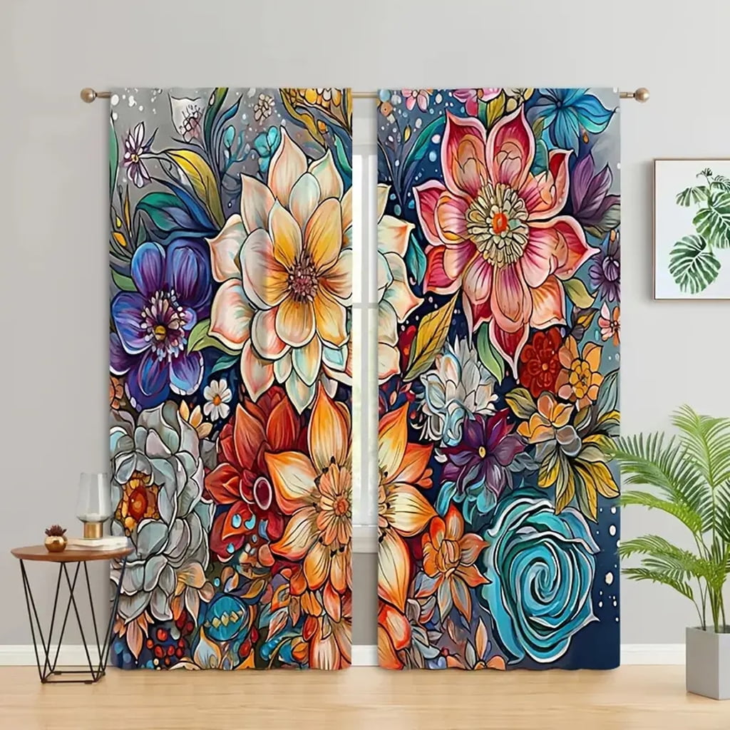 BOho 3D Printing Curtain Adult Essential Bedroom Curtain Living Room ...