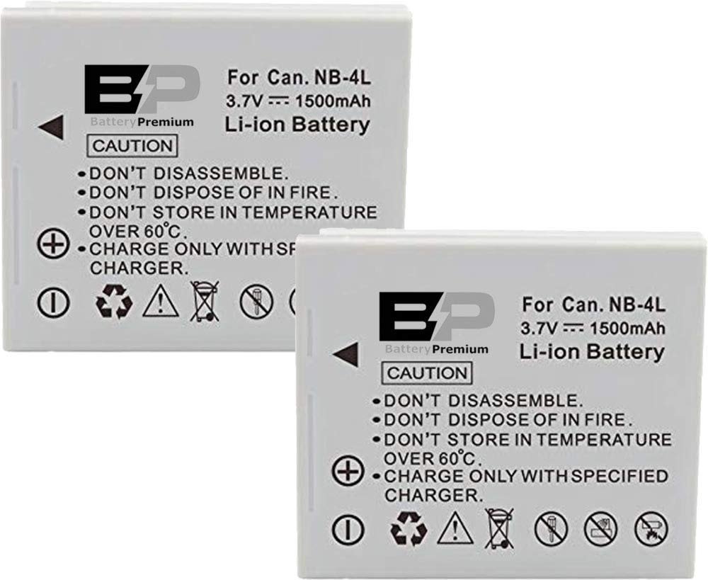 BP 2-Pack NB-4L Batteries, Work with Canon PowerShot SD780 is, SD940 is ...
