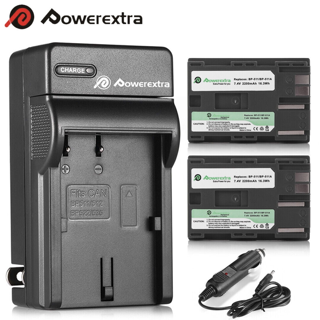 BP-511 BP-511A Battery with Charger for Canon EOS 10D 20D 40D 50D 5D ...