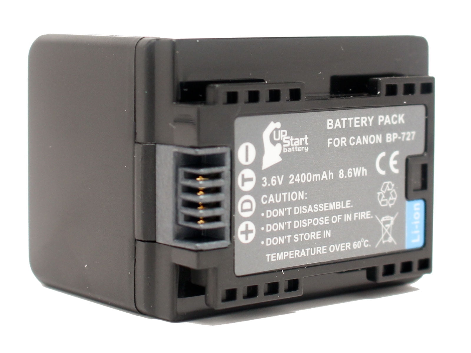 BP-727 Decoded Battery for Canon HF R300, HF R400, HF M500, HF M50, HF ...