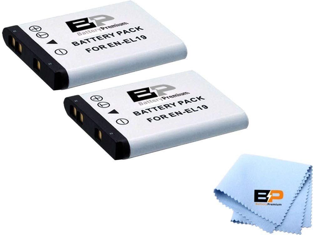 BP EN-EL19 2- Batteries Compatible W/Nikon A100, Coolpix S33, S100, S3200, S3300, S3500, S3600 ...