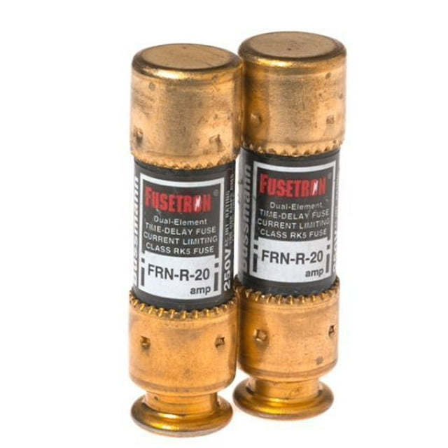 BP/FRN-R-20 20 Amp Fusetron Dual Element Time-Delay Class RK5 Fuse, 250V UL Listed, 2-Pack ...
