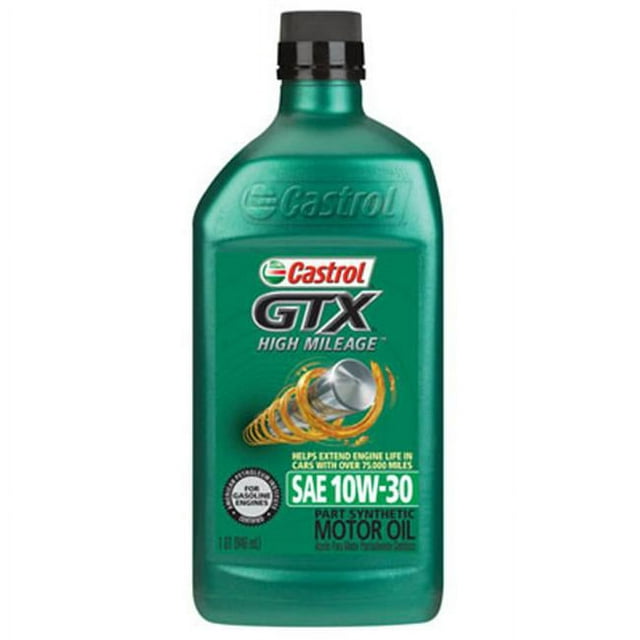 BP Lubricants 06450 Castrol 10W30 GTX High Mileage Motor Oil, Pack of 6 ...