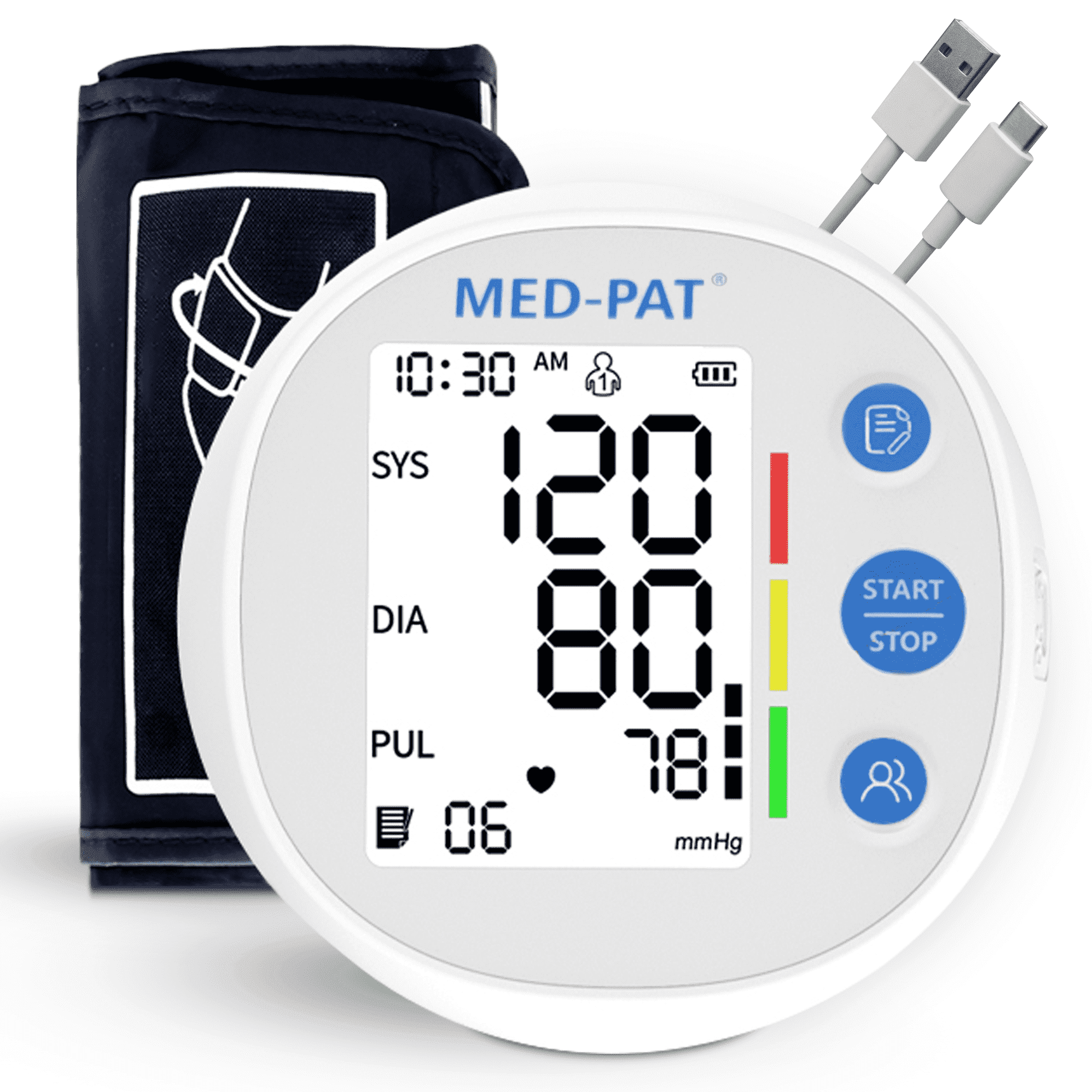 Med-Pat Blood Pressure Monitors BP-R Digital Automatic Upper Arm Blood ...