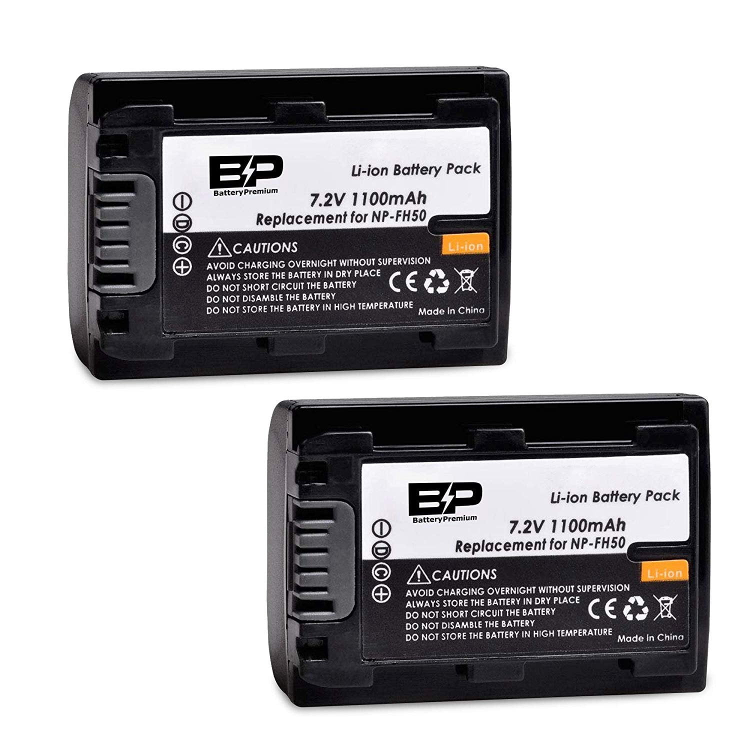 BP Replacement 2-Pack NP-FH50 Batteries for Sony Cyber-Shot DSC-HX1 ...