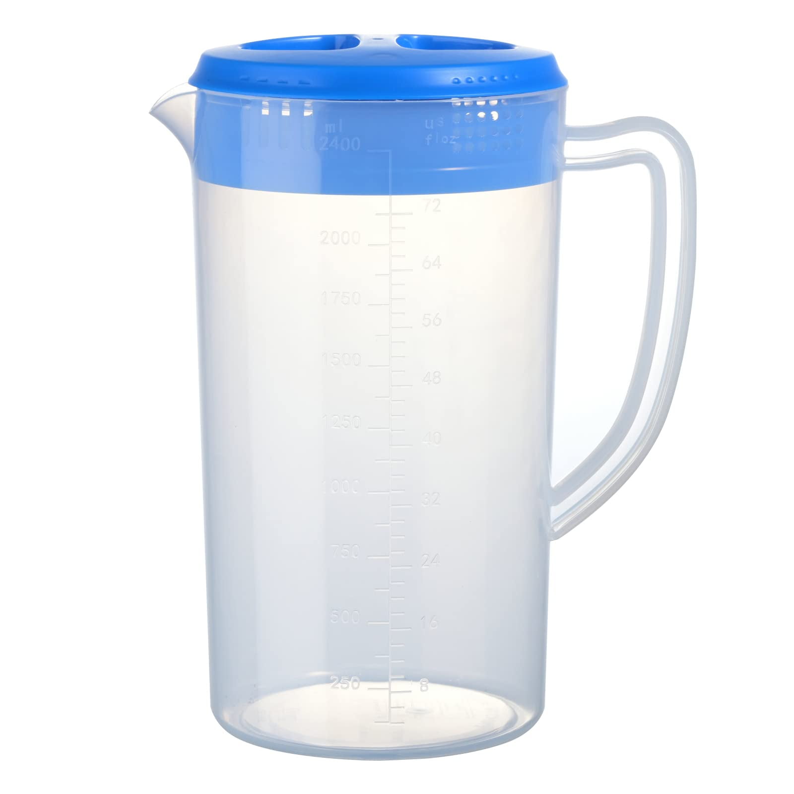 2400ml Plastic Carafe with Wide Mouth, Hot/Cold Liquid Pitcher for Tea ...