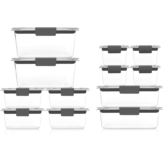 BPA-Free Airtight Food Storage Containers, 24-Piece Set, Durable Clear ...