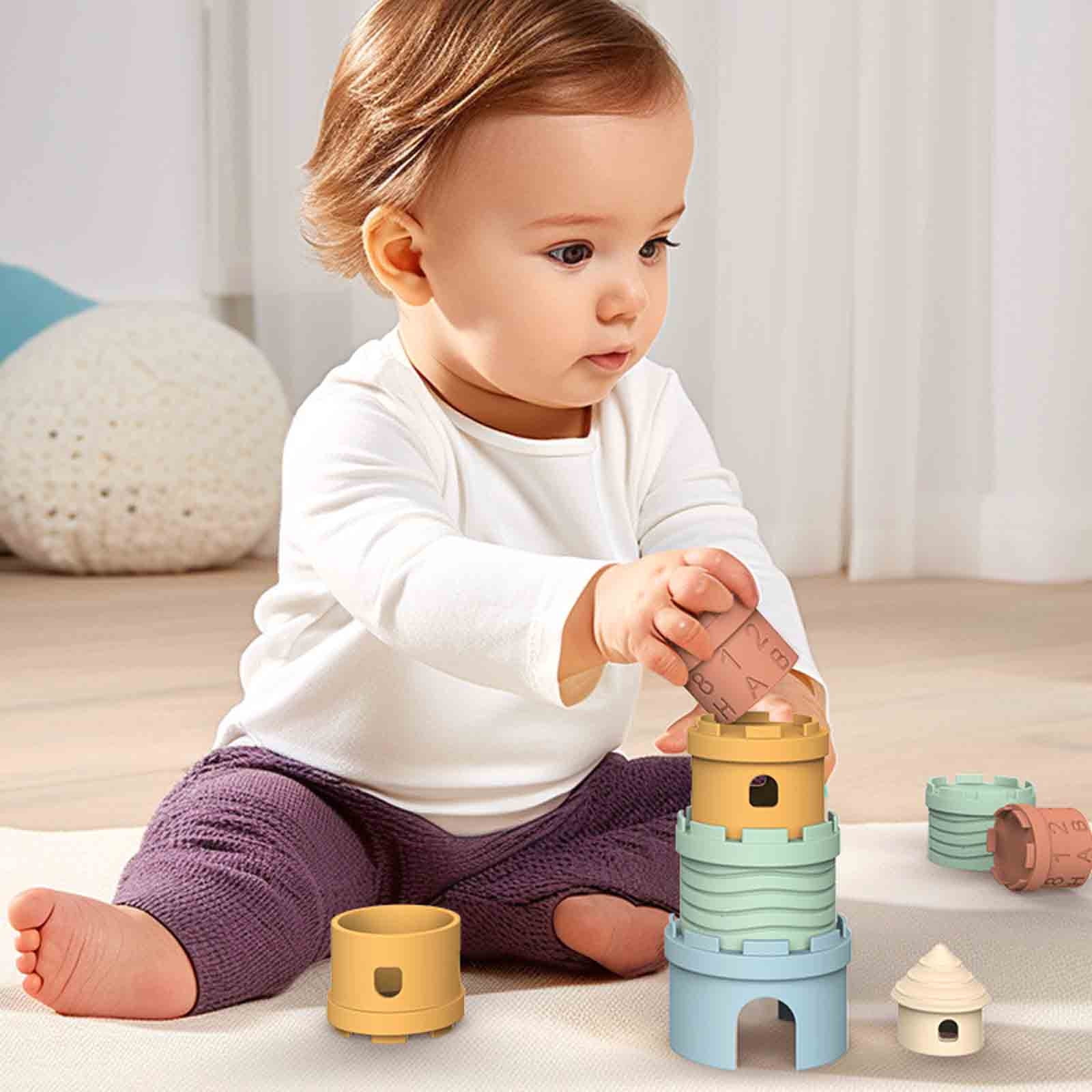 BPA-Free Baby Stacking Toys for 0-3-6 Months & 1+ Years - Educational ...