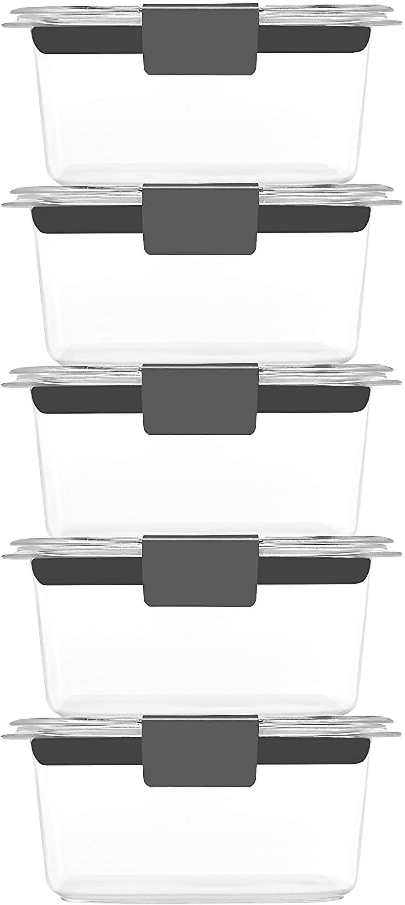 BPA-Free Food Storage Containers Multi Pack, 1.3 Cup Plastic Containers ...