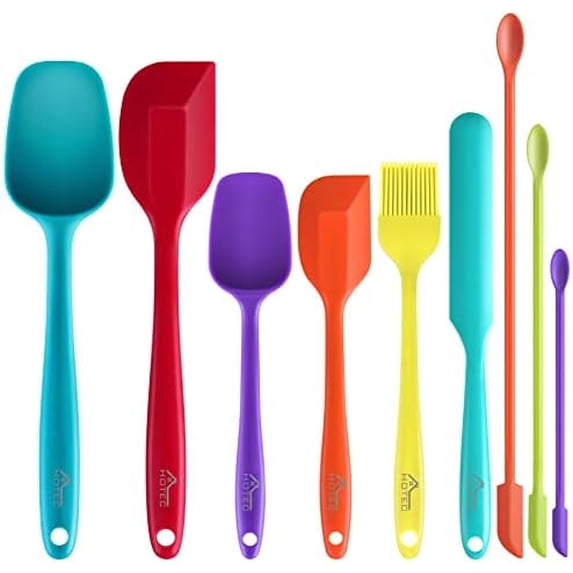 BPA Free Heat Resistant Silicone Spatula Set Kitchen Utensils for ...