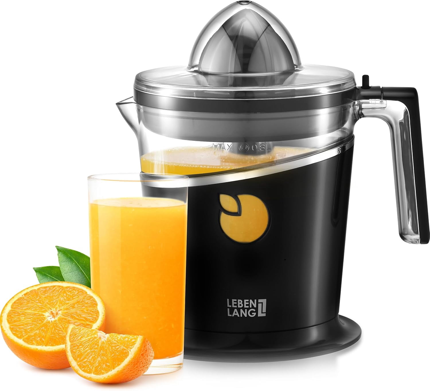 BPA-Free Orange Juicer Electric - 27 OZ & 2 Cones with Pulp Control I ...