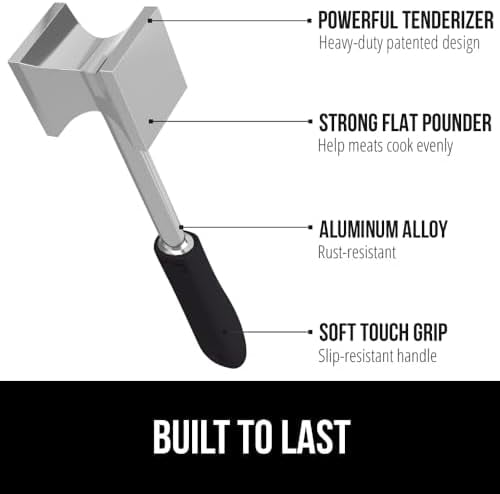 BPA-Free Patented Dual-Sided Meat Tenderizer Tool, Soft Comfortable ...