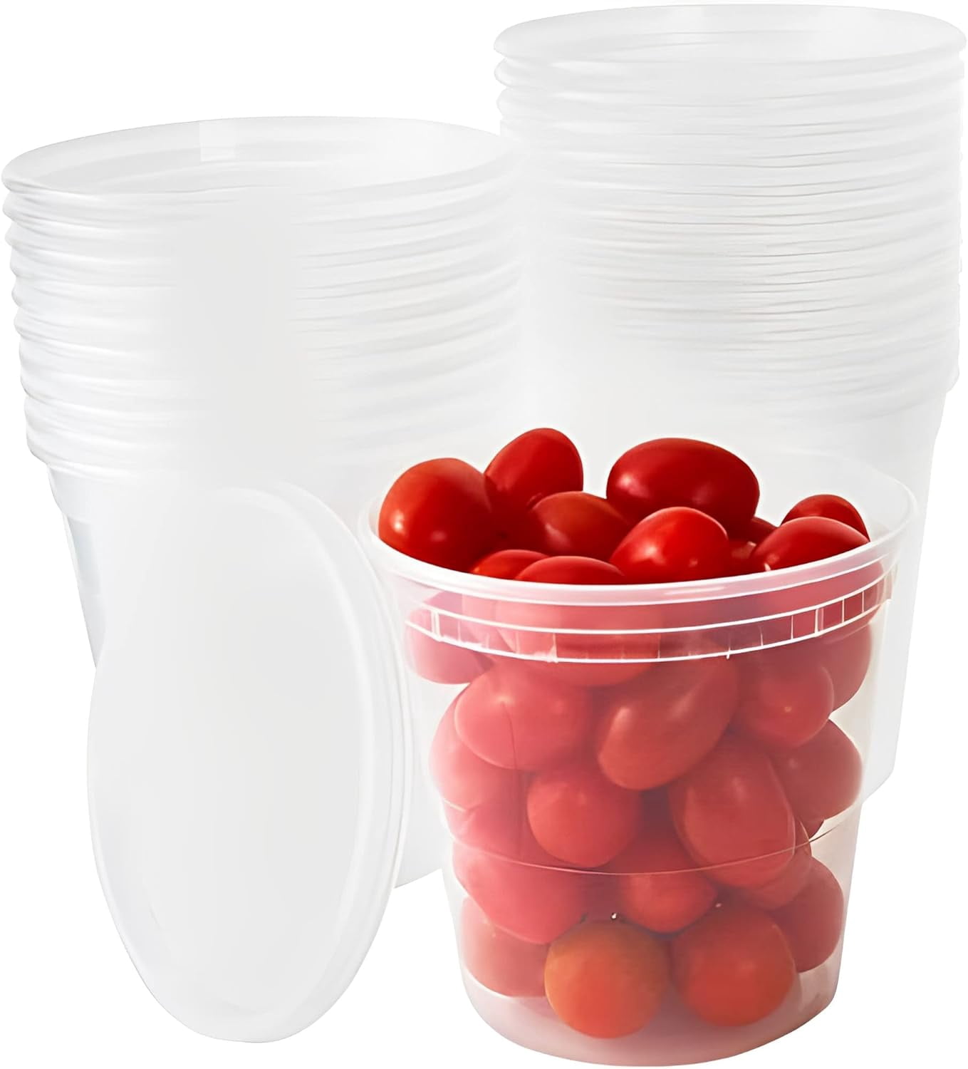 BPA-Free Plastic Containers with Lids . Leakproof Microwavable Portion ...