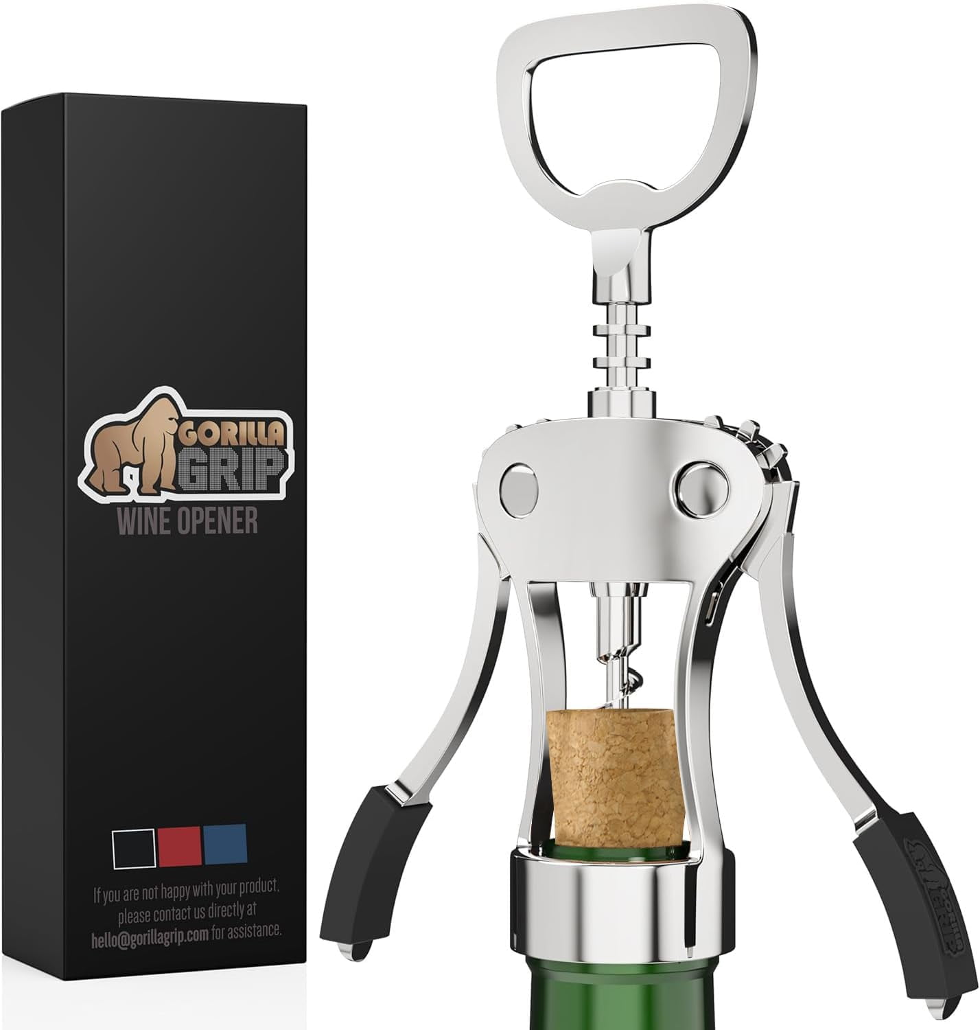 BPA-Free Premium Wine Opener, Heavy Duty Zinc Alloy Wing Corkscrew ...