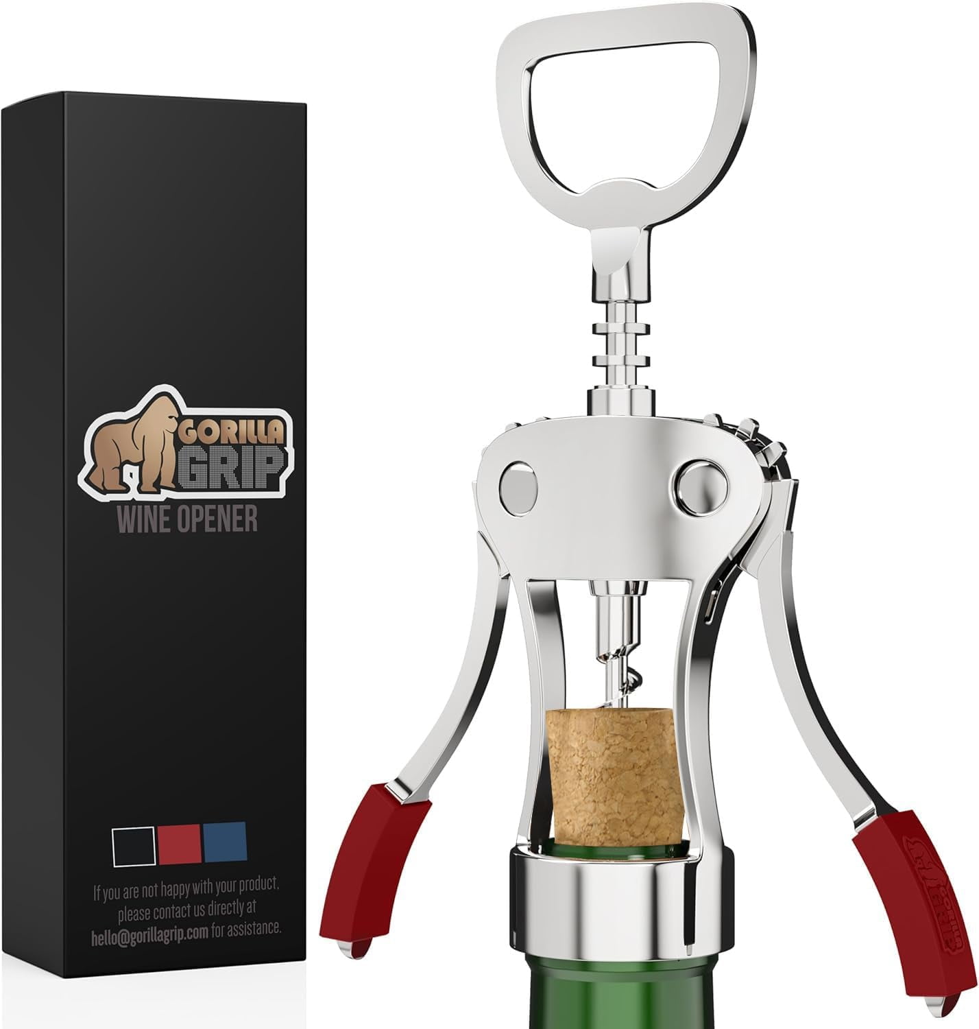 BPA-Free Premium Wine Opener, Heavy Duty Zinc Alloy Wing Corkscrew ...